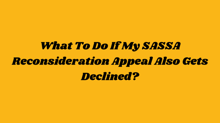 Appeal - SASSA Status Check