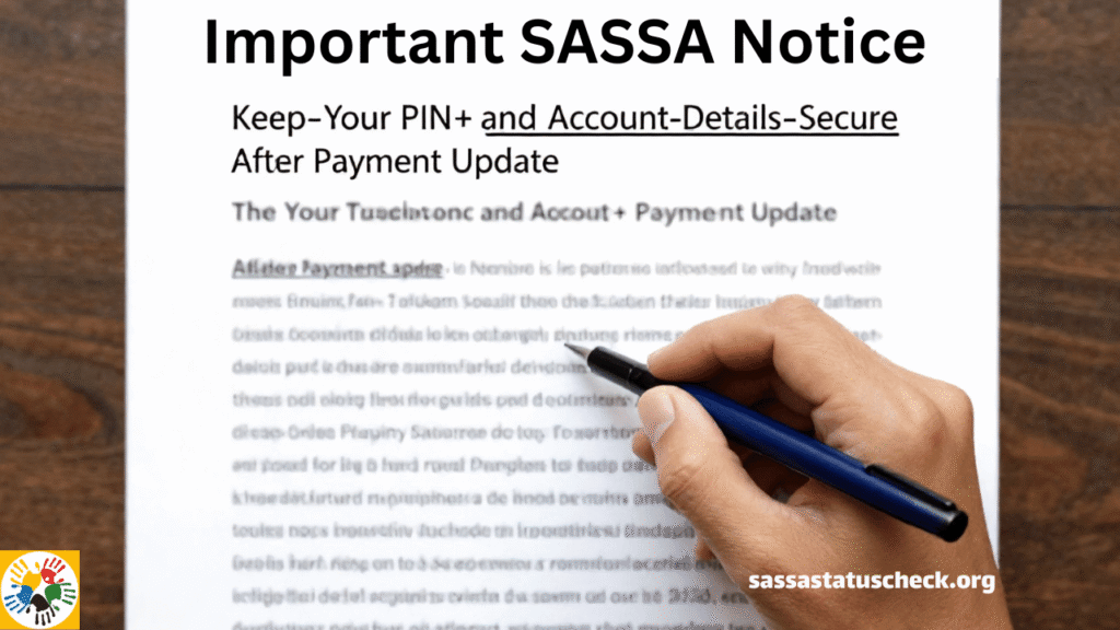 Important SASSA Notice: Keep Your PIN and Account Details Secure After ...